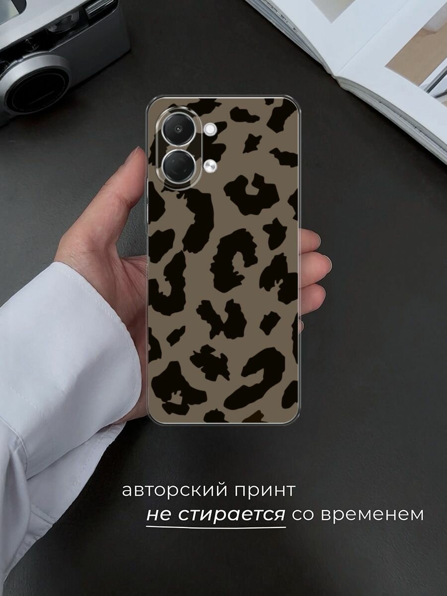 Чехол на Tecno Spark Go 3 / Текно Спарк Го 3 с принтом Леопардовые пятна паттерн 1 — фото 1