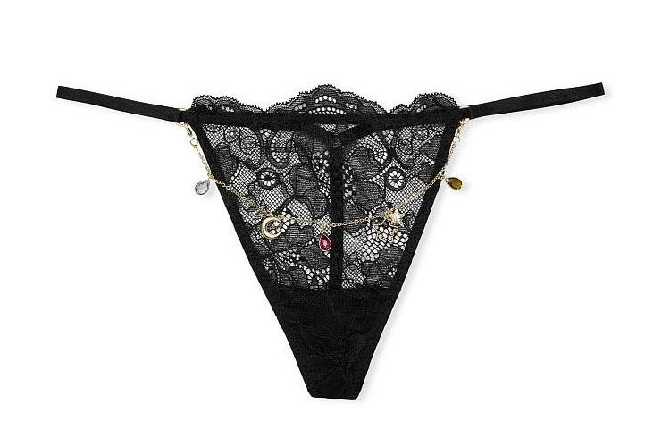 Трусики-стринги женские Victoria's Secret 10052766, черные, S EU