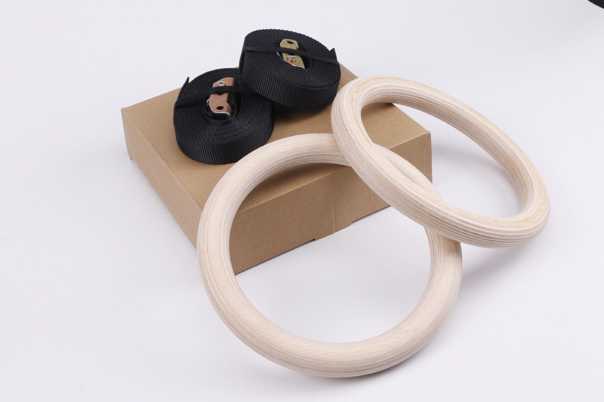 Трос 25 мм с парой колец 32 мм из бука для домашних тренировок - спортивное оборудование