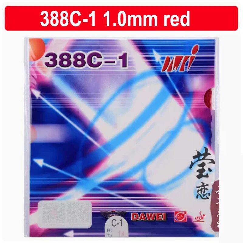 Резина для настольного тенниса Dawei 388C-1 1.0red