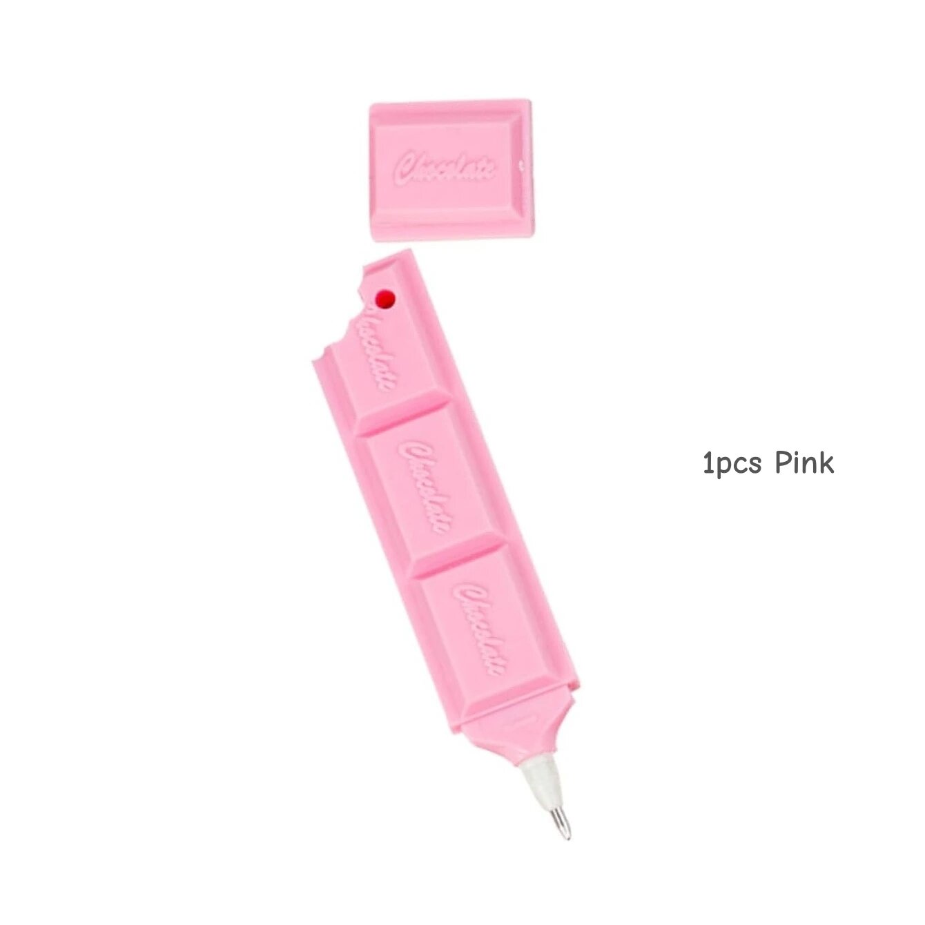 Розовая шариковая ручка "Шоколадка" 1pcs pink