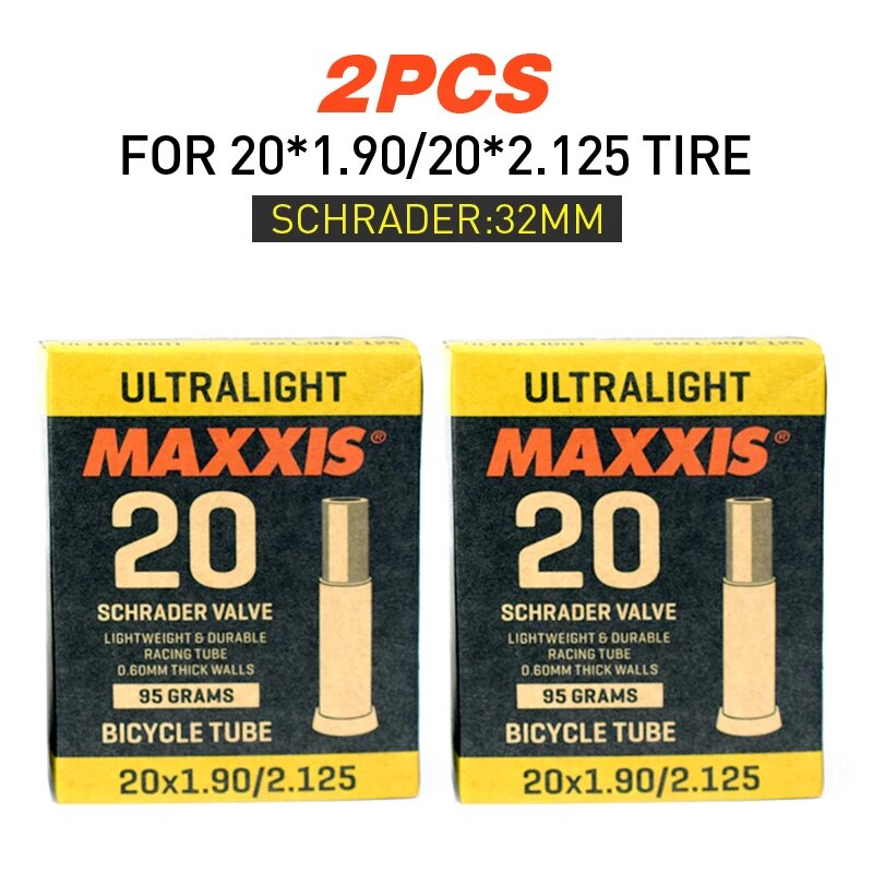 2 шт, сверхлегкие камеры MAXXIS для горного велосипеда 2pc20x1.9-2.125AV