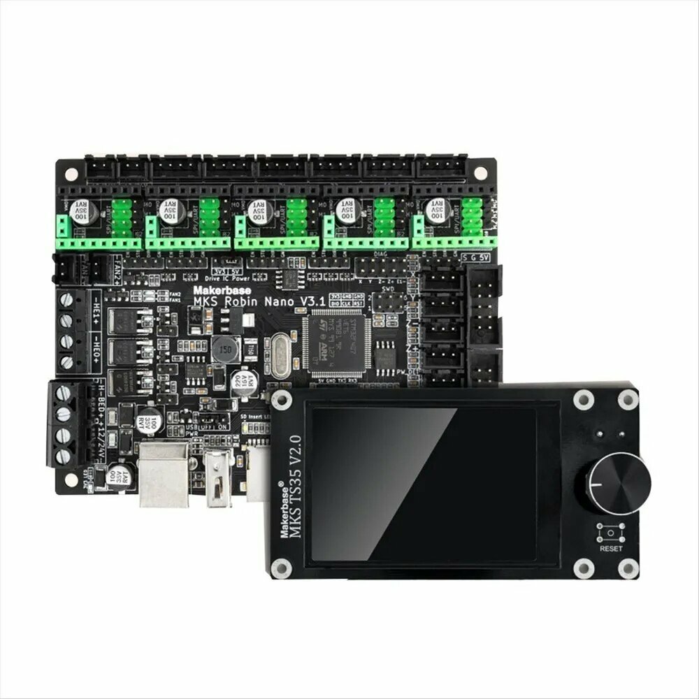 Контроллер Makerbase MKS Robin Nano V3.1 32-бит, материнская плата, сенсорный экран TMC2209 MKS TS35 для Ender3, модуль Wi-Fi, комплектующие для 3D-принтера.