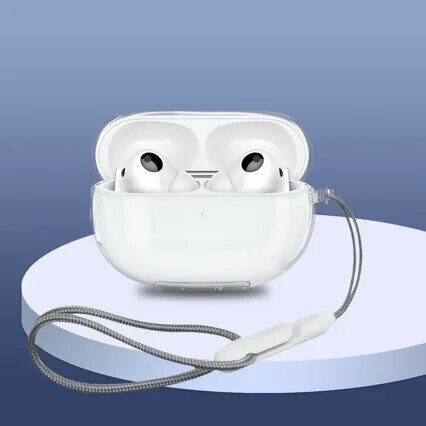 Прозрачный силиконовый чехол для HUAWEI FreeBuds Pro 5 Case With Lanyard