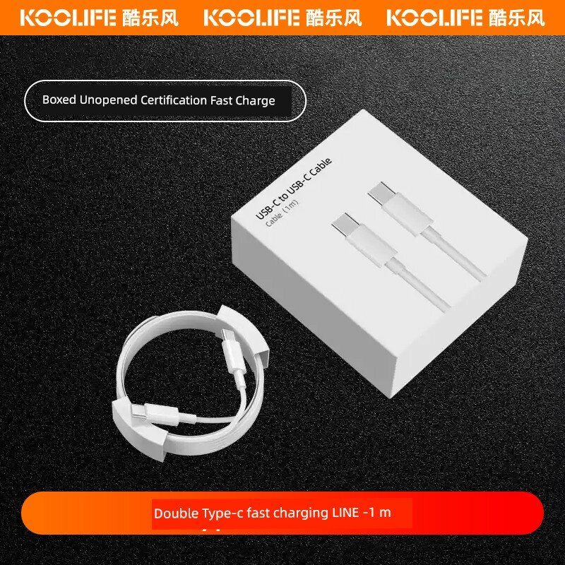 PD30W быстрая зарядка двойной USB-C кабель 1.0м одиночный пакет для iPhone 15