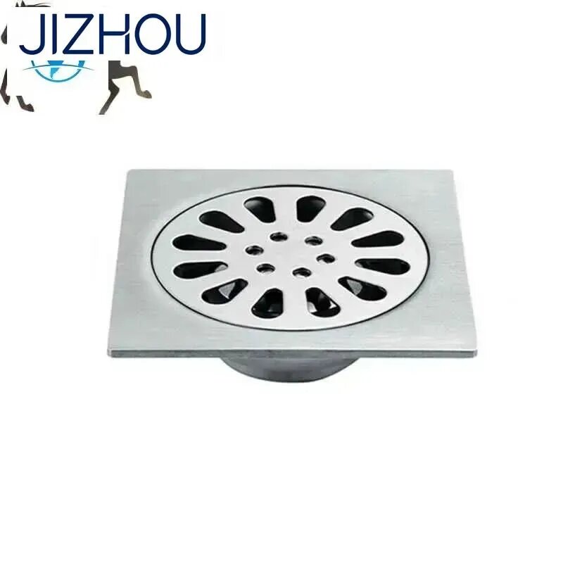 Квадратный слив для душа, слив в полу, простая установка, сетка, идеальный размер, съемная крышка, легкая очистка, ванная комната