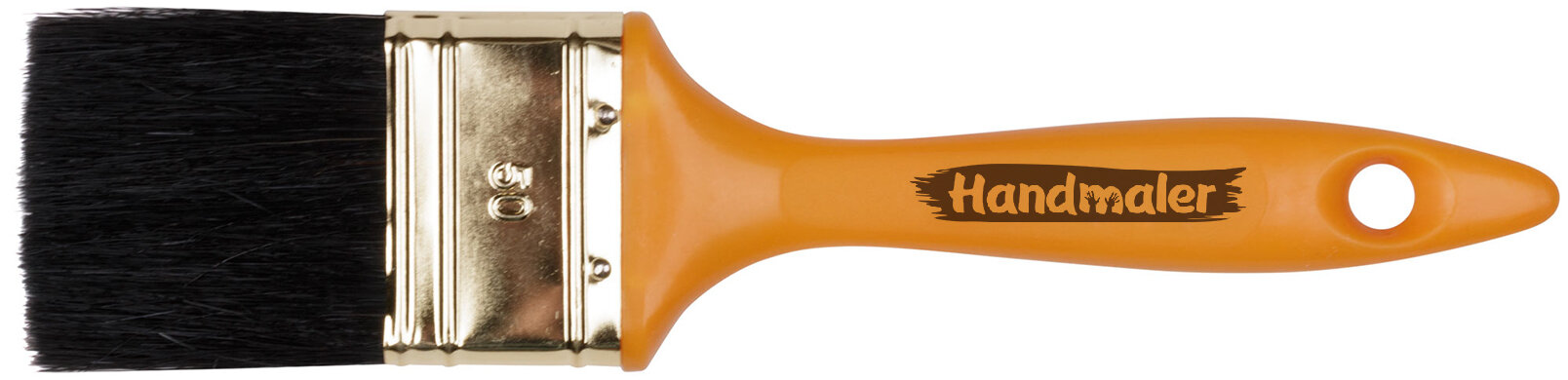 Кисть плоская Handmaler YELLOW, черная смешанная щетина, пластиковая ручка, 50 мм