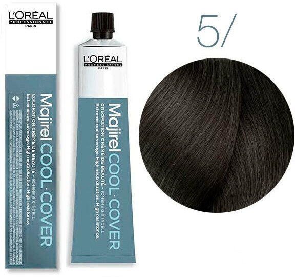 L'OREAL Majirel Cool Cover Крем-краска cтойкая оттенок 5 (светлый шатен), 60 мл