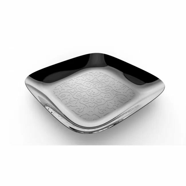 Поднос для блюд - Alessi Dressed Tray - из нержавеющей стали, цвет серебристый блеск, MW09