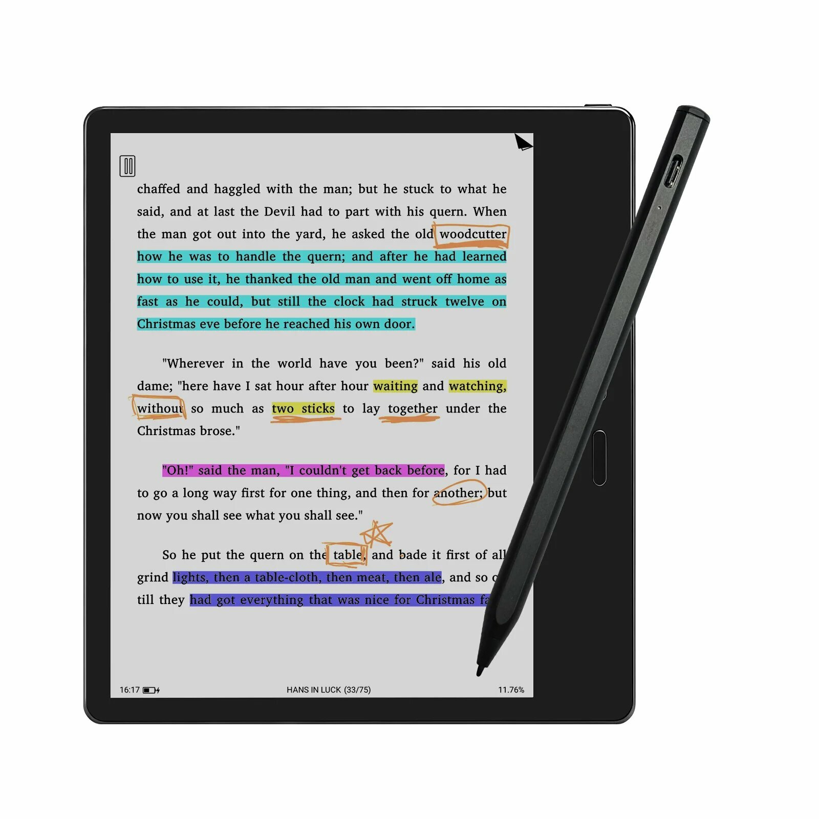 Электронная книга Meebook G7C 7" черная с ручкой + чехол