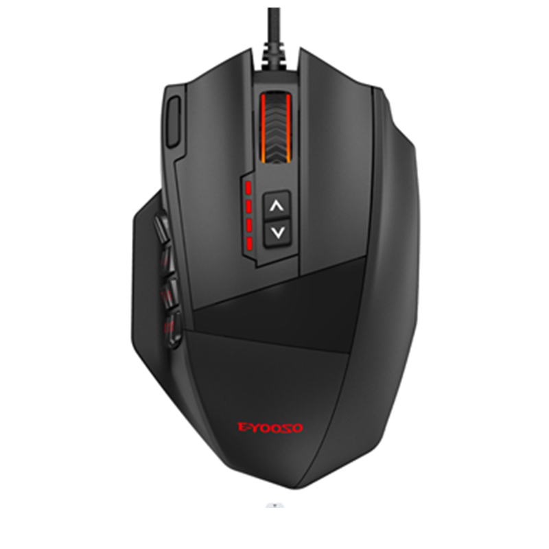 Беспроводная и проводная игровая мышь eElement X-33 с двумя режимами работы, многокнопочная, с макросами,