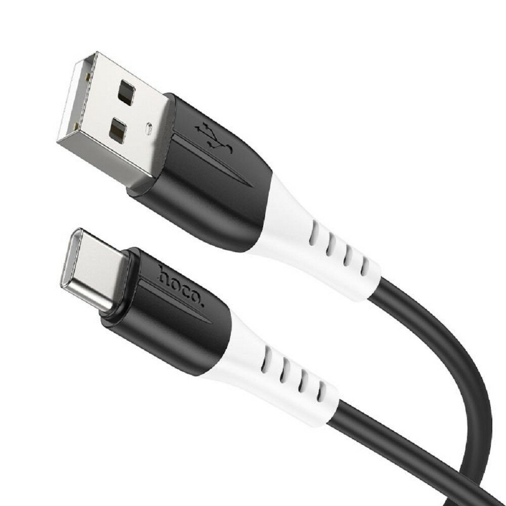 Кабель HOCO HC-68575 X82/ USB кабель Type-C/ 1m/ 3A/ Силикон/ Black 1 м