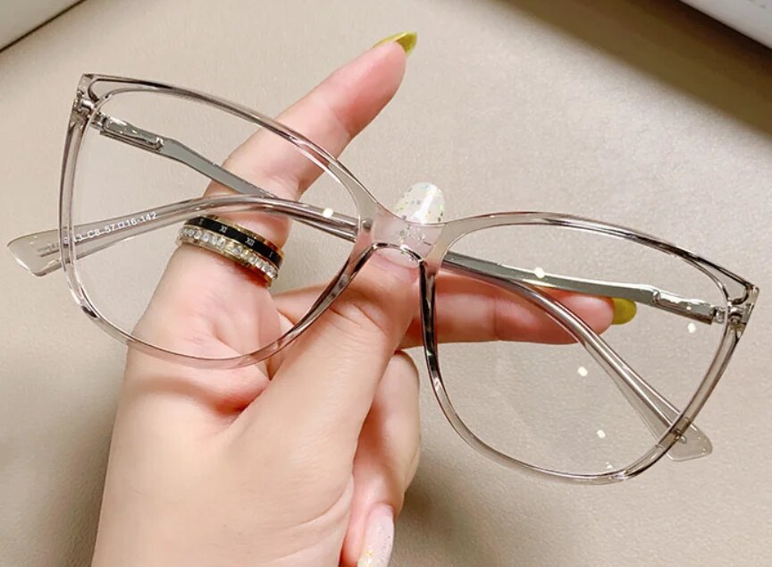 Очки для зрения кошачий глаз, c8 gray, Myopia -150