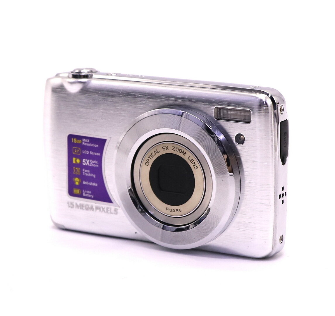 Цифровая компактная фотокамера 15mp silver