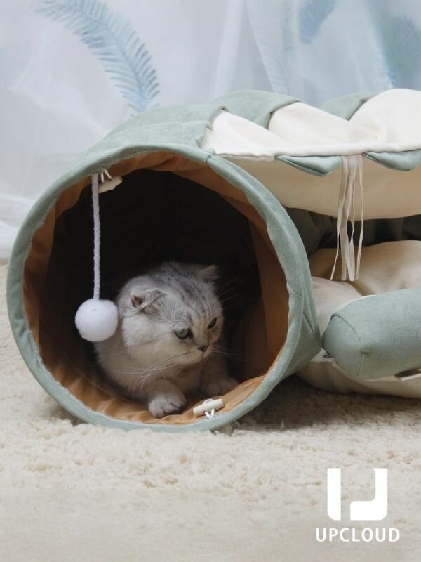 Туннель для животных/Cat Matcha Paradise Tunnel/UPCLOUD Один размер + длина 126 см, Диаметр 27 см
