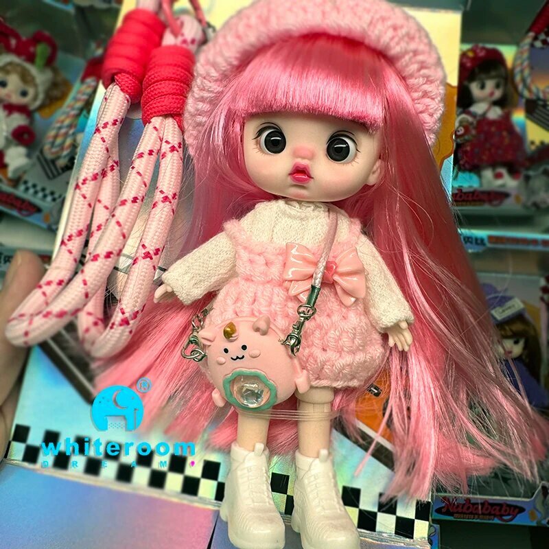 Кукла Labbu 13 см, розовый, Crochet doll 10, без коробки