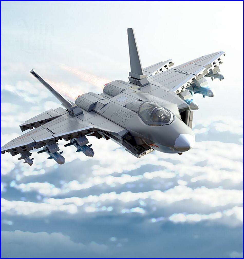 Военный авианосец J35, стелс-истребитель, авианосец, модель самолета, строительные блоки, игрушка, подарок на праздник