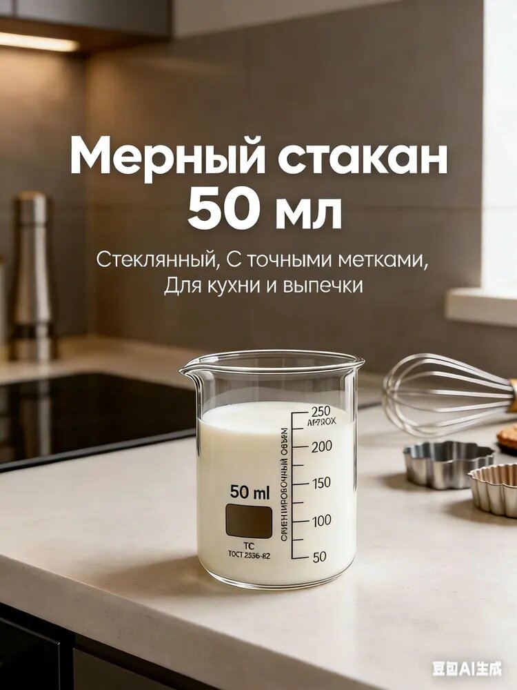 Емкость мерная, 50 мл, 1 шт