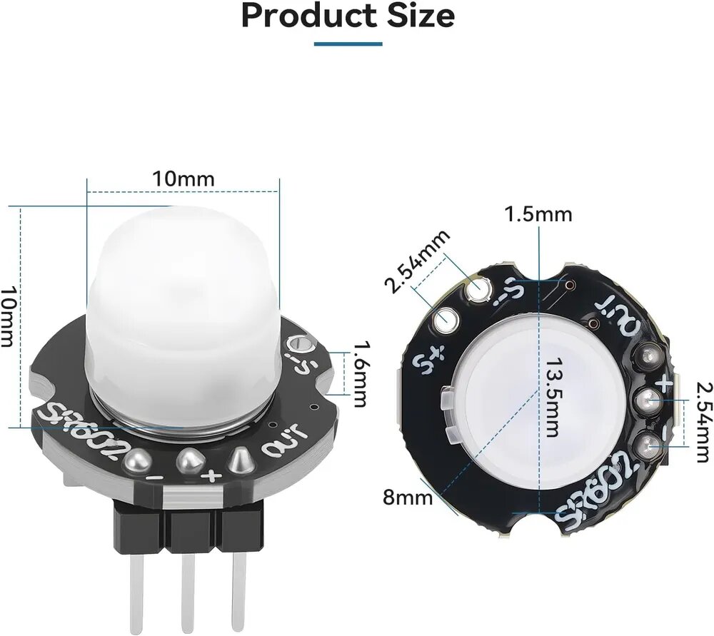 6x SR602 PIR Датчик движения Высокочувствительный инфракрасный сенсор для Arduino, сигнализация и DIY проекты