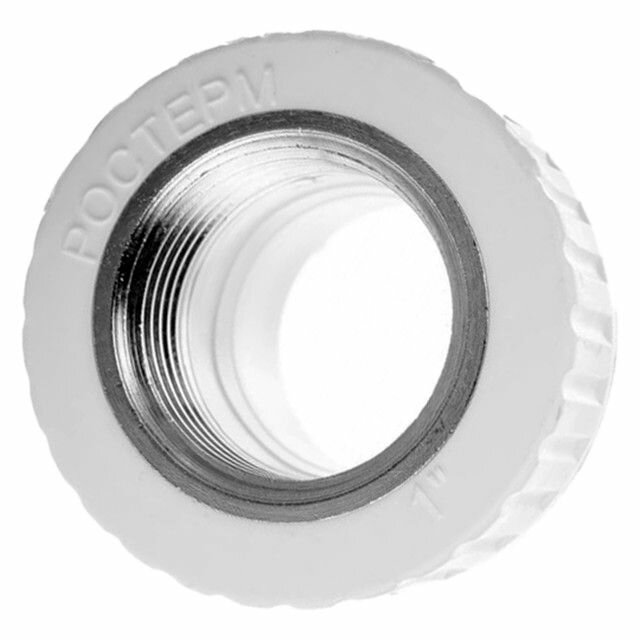 Муфта PPR ростерм, комбинированная, d32х1, ВР, белая