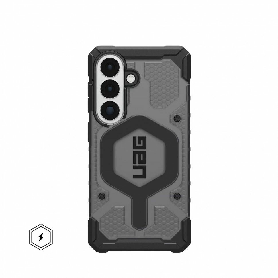 Чехол с поддержкой MAGSAFE Uag Pathfinder Clear для Samsung Galaxy S26, цвет тонированный (Ash/Black)