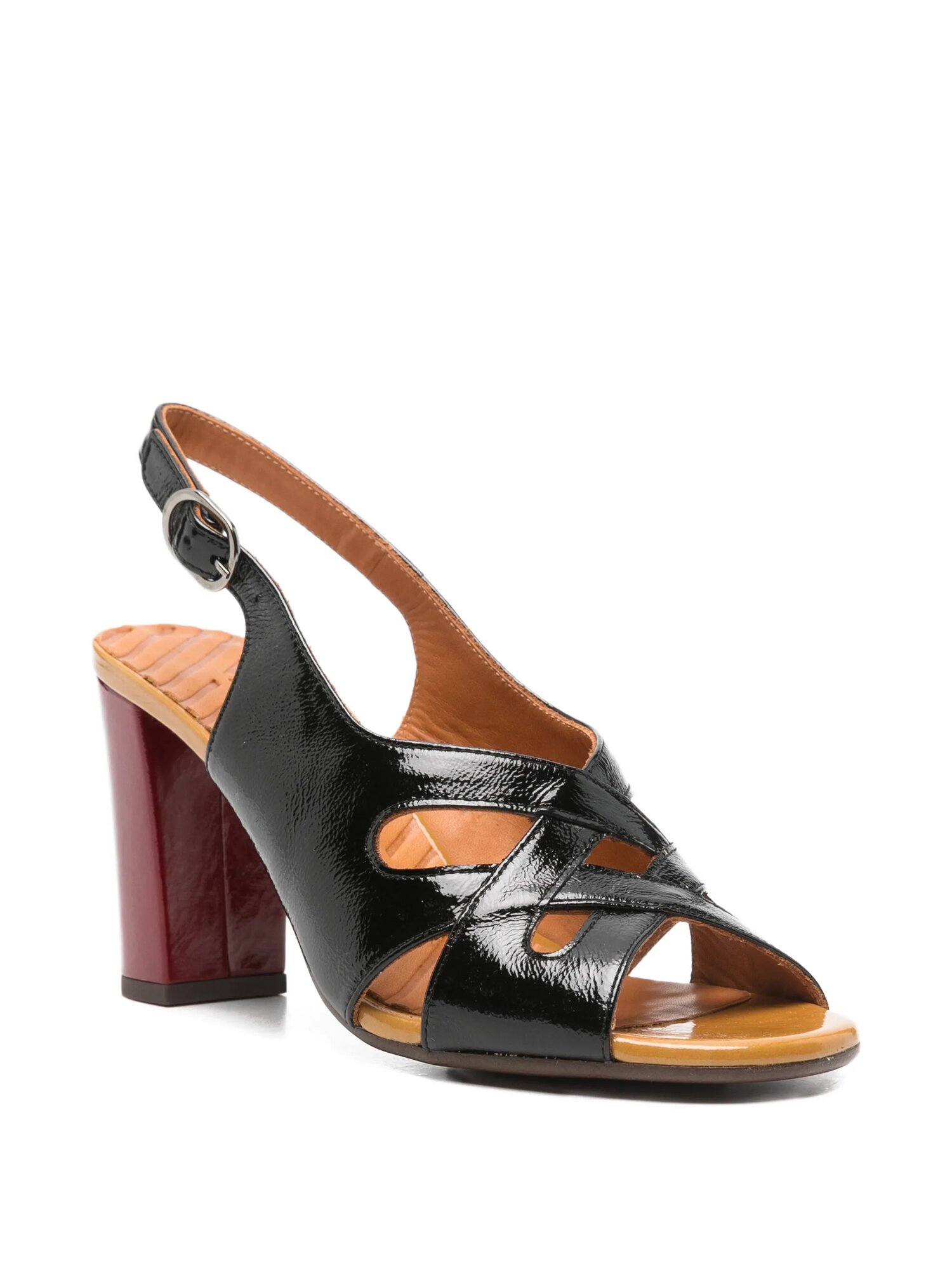 Босоножки Chie Mihara Cutout slingback sandals, размер 37, black/black — фото 1