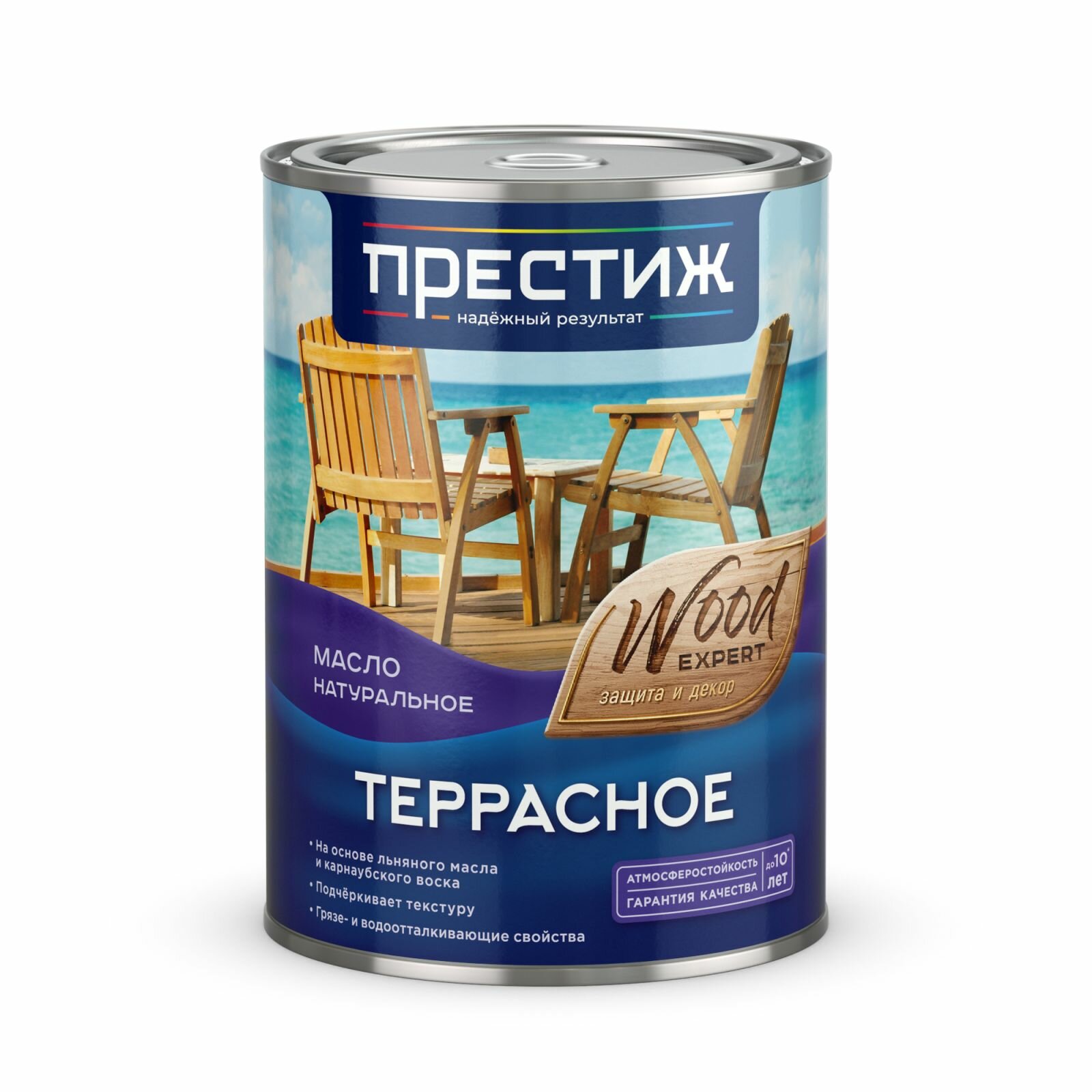 Масло террасное Престиж натуральное, эбеновое дерево, объем 0.9 л 01-114-115-009