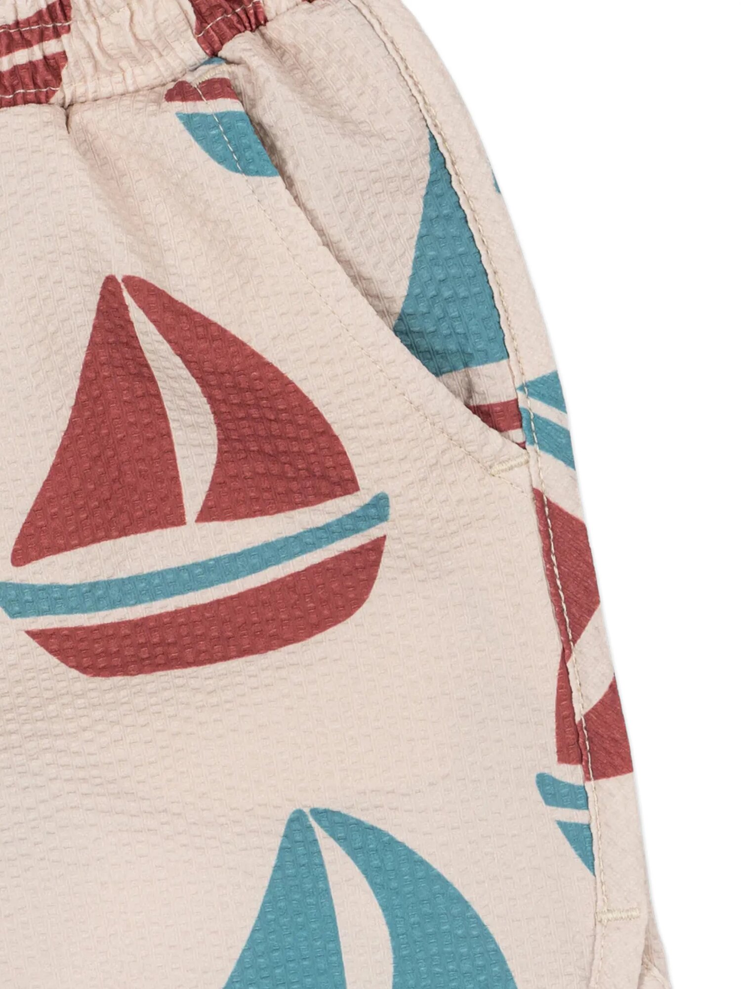 Шорты Konges Slojd Boat-print drawstring swim shorts, размер 122-128, разноцветный — фото 1