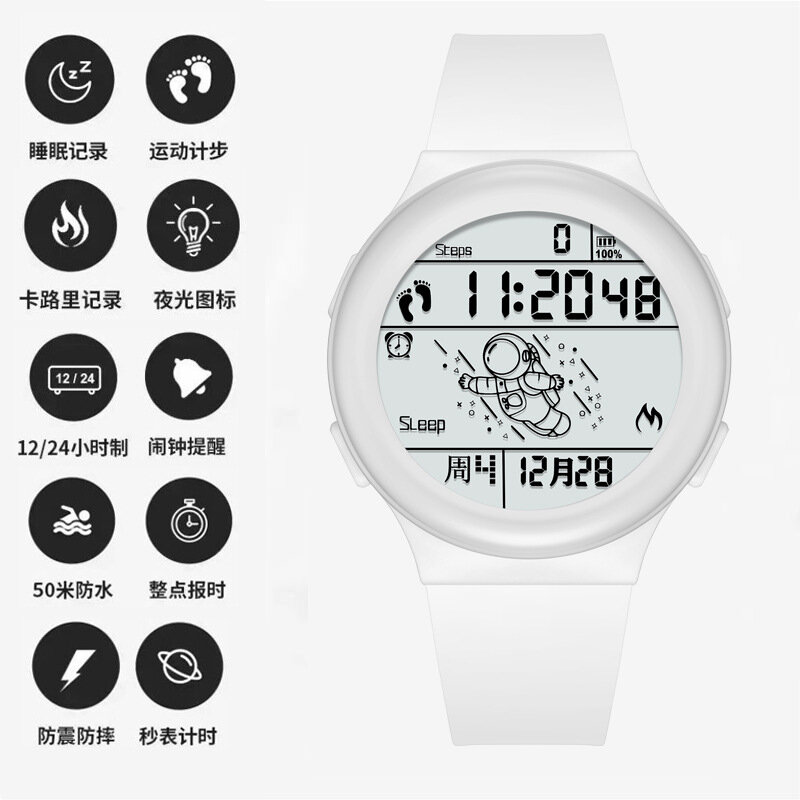 Электронные часы, часы космонавта, электронные часы с передовыми технологиями, модные для мальчиков и девочек, учеников средних и старших классов, детей, многофункциональные.