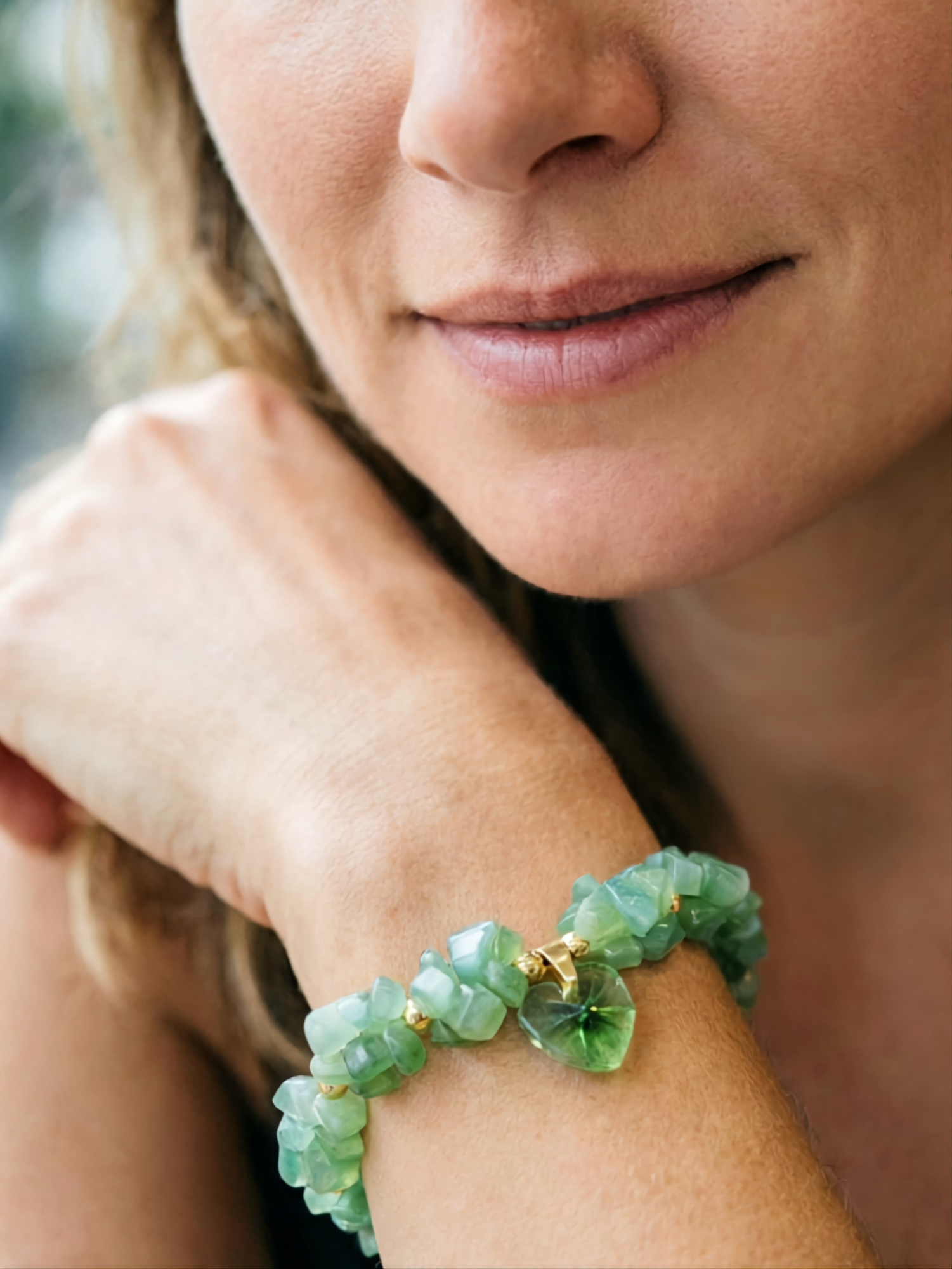 Плетеный браслет, кошачий глаз