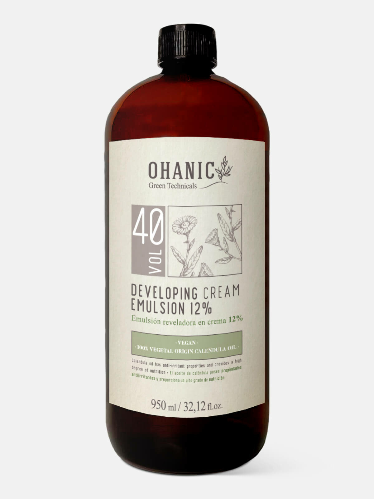 Оксид для краски 12% Ohanic Cream Developer Emulsion (40 vol), 950 мл