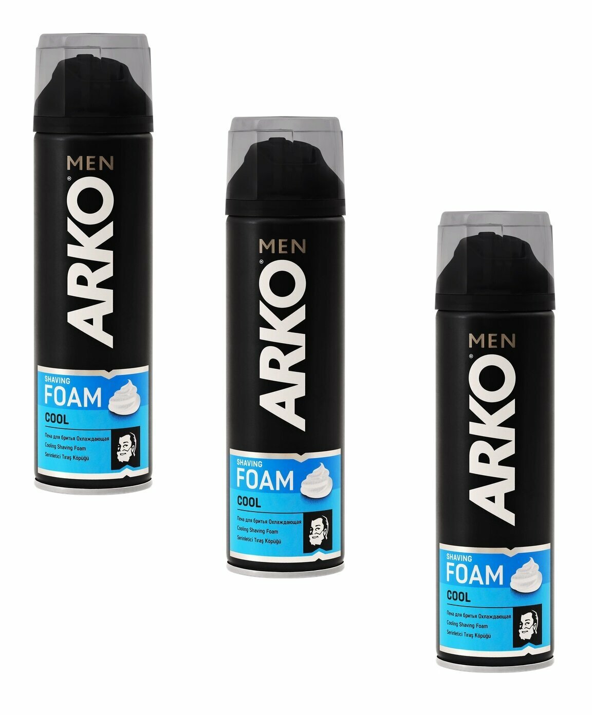 Пена Arko Men для бритья Cool, 300мл 3шт