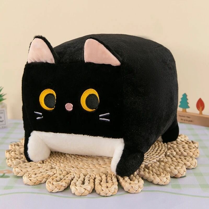 Мягкая игрушка котокуб черный 20 см