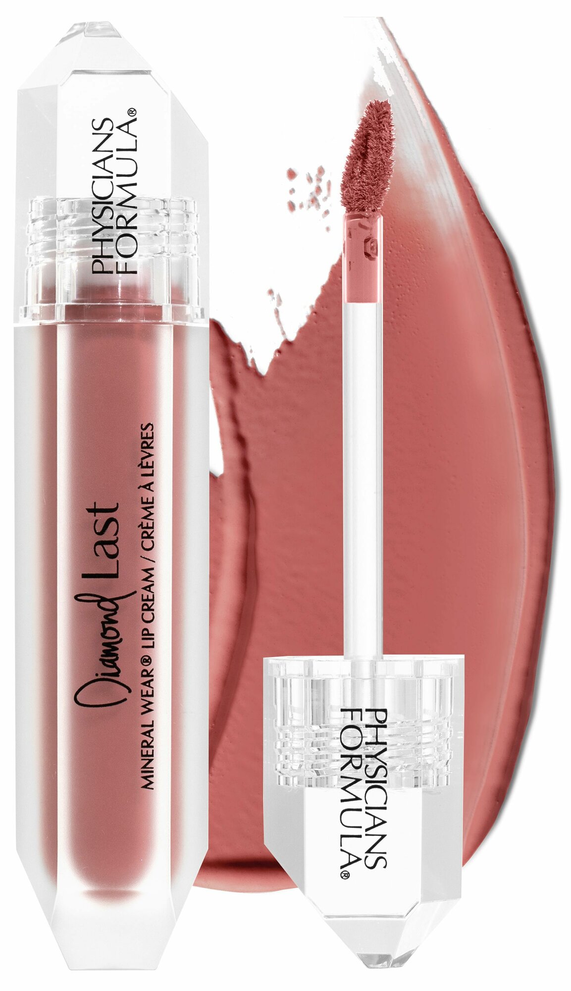 PHYSICIANS FORMULA Жидкая помада для губ тон Розовый кварц матовая Mineral Wear Diamond Last матовая стойкая 4,8 г