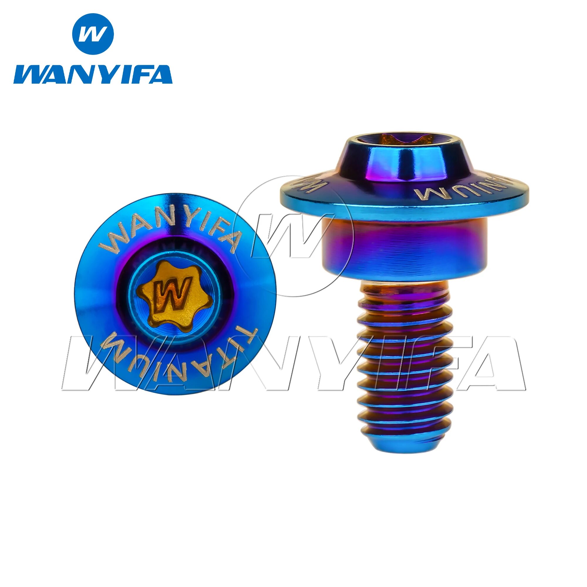 Wanyifa титановые болты M6x15 Burn Blue