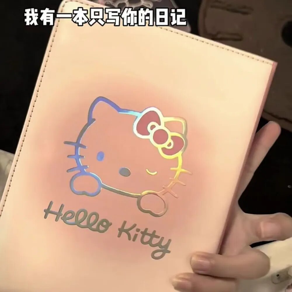 Блокнот Hello Kitty, 100 листов, в точку, искусственная кожа, женский, розовый — фото 1