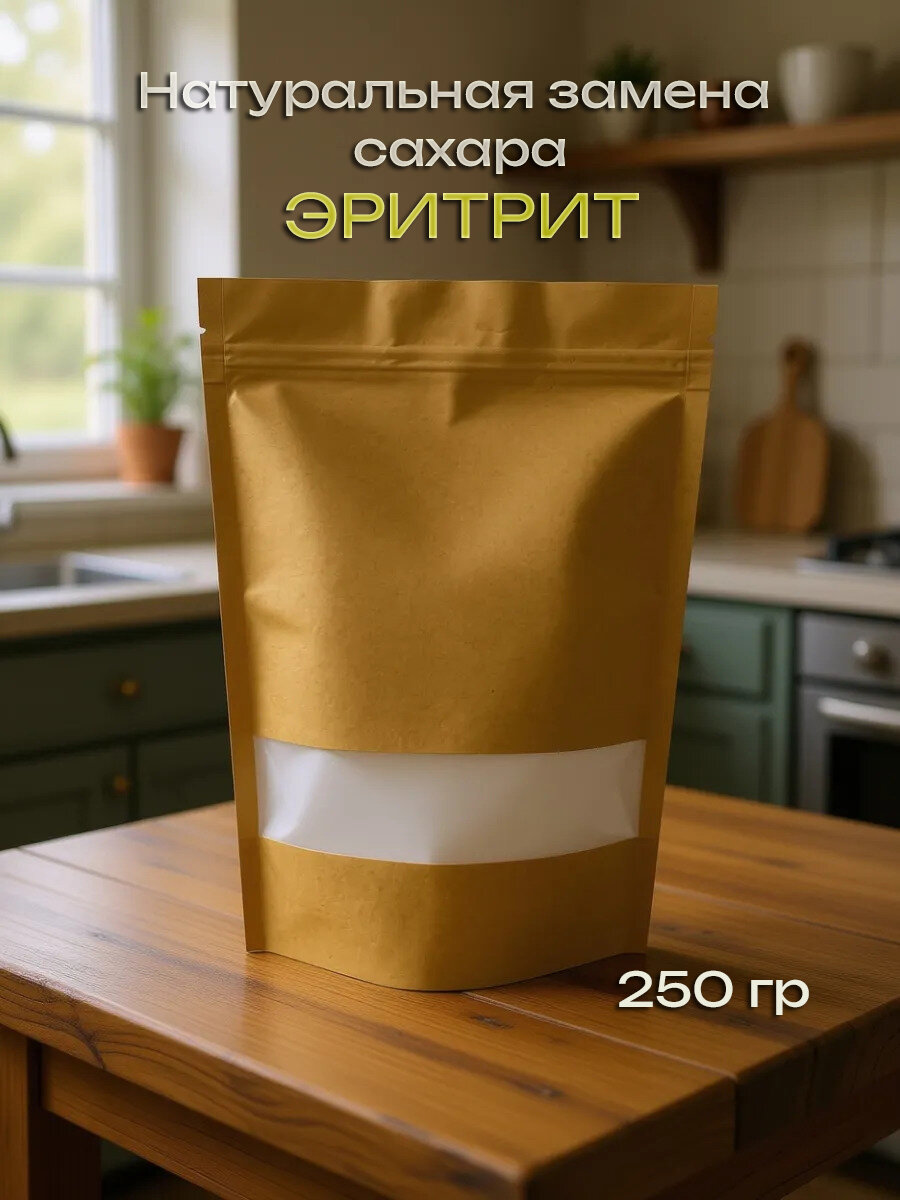 Сахарозаменитель Montiy Эритритол, 250 г, натуральный продукт, для напитков и выпечки
