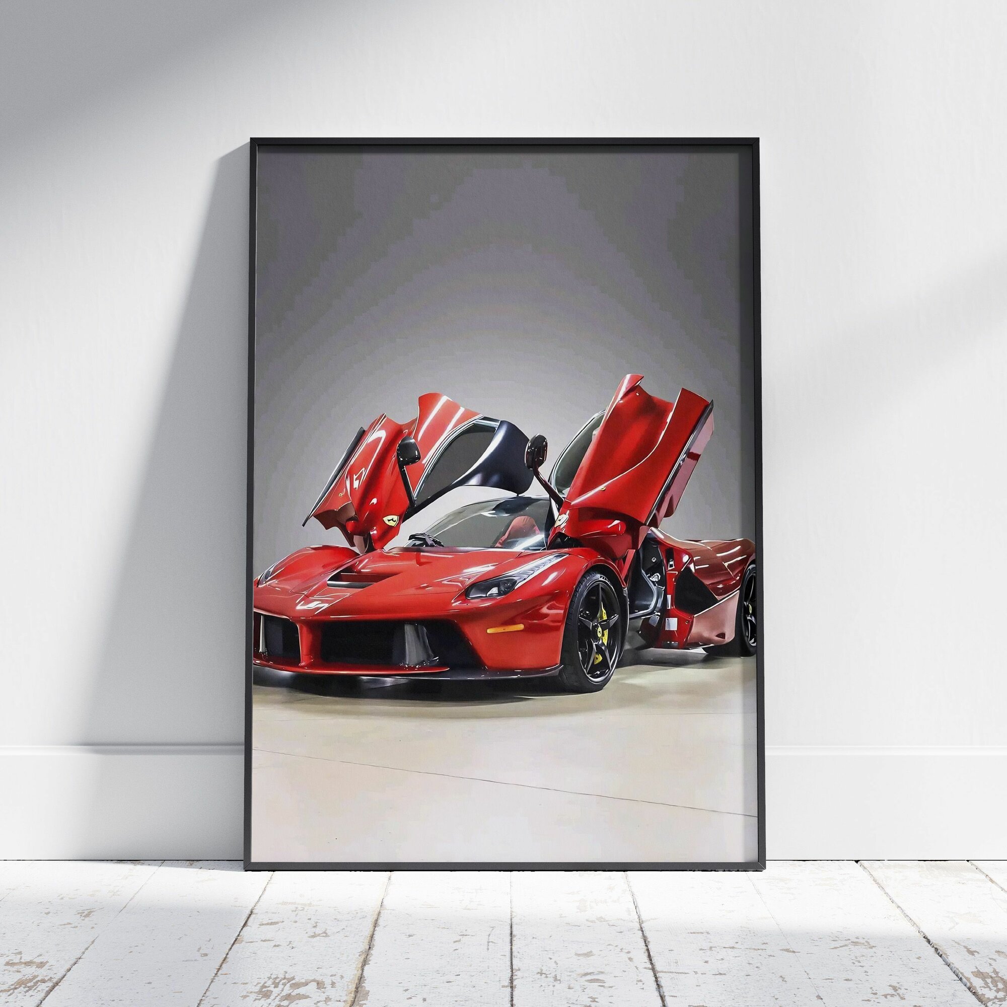 Плакат на стену для интерьера Спорткар (Ferrari LaFerrari 12) - Постер по спортивным гоночным машинам автомобилям формата А4 (21x30 см)