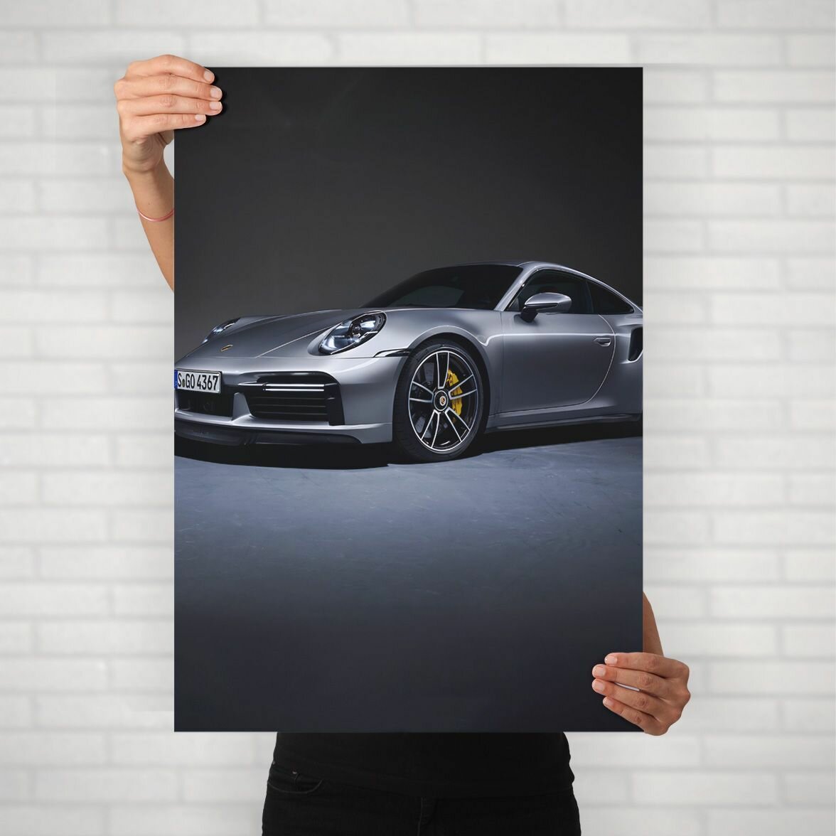 Плакат на стену для интерьера Культовые машины (Porsche 911 8) - Постер по легендарным и классическим ретро автомобилям формата А2 (42x60 см)