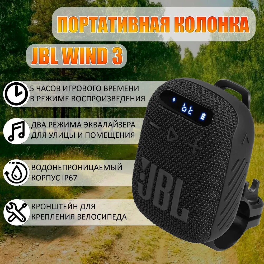 Портативная колонка JBL Wind 3 Black1