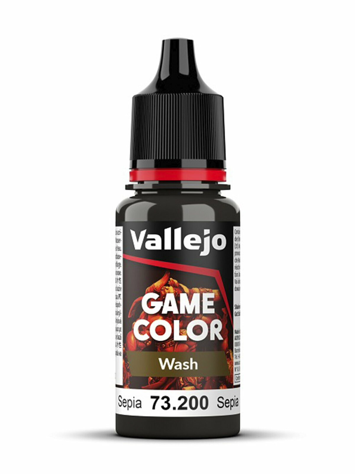 Краска акриловая Vallejo серии Game Color Wash - Sepia Wash 73200, проливка, 18 мл
