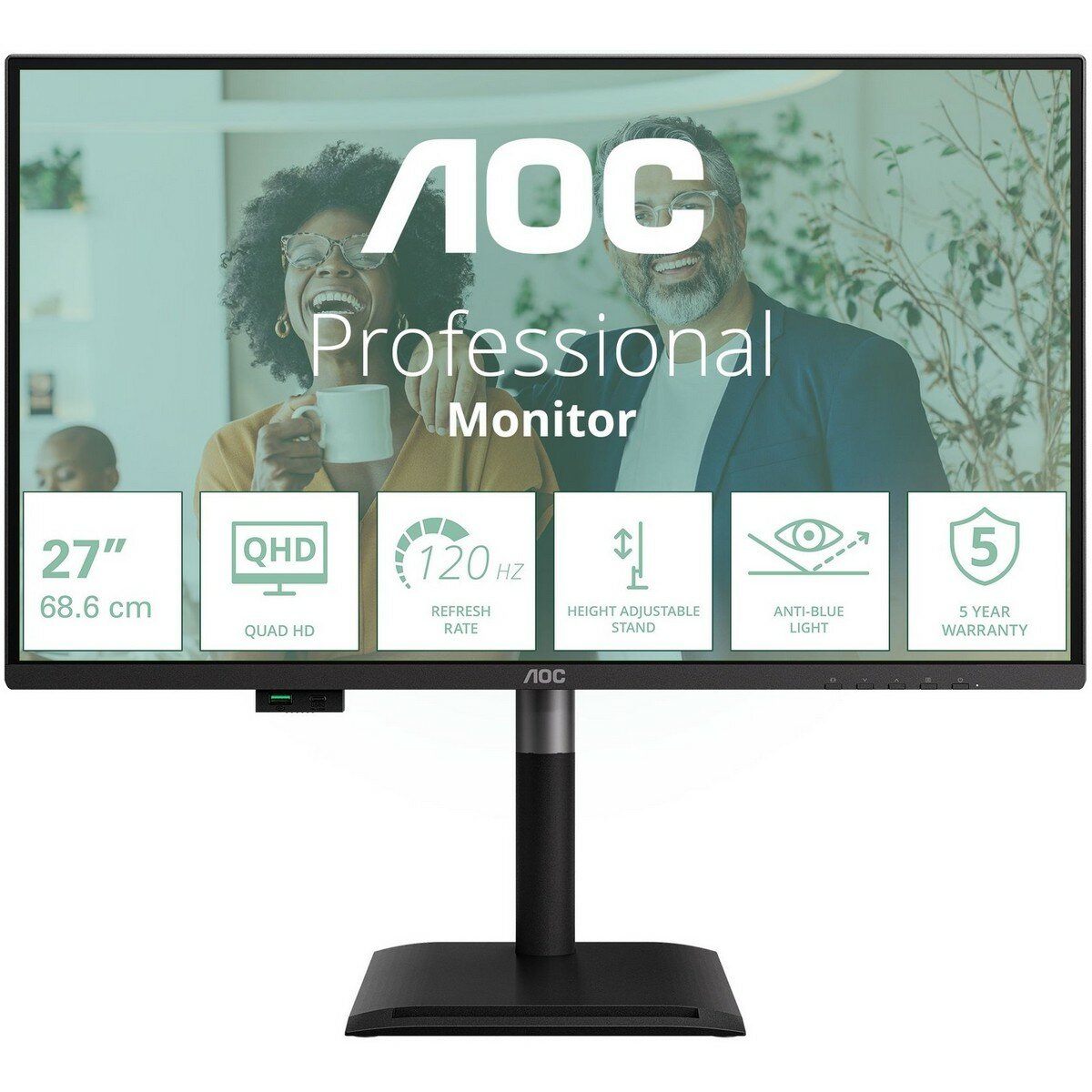 27" Монитор AOC Q27P4CV, IPS, 2560x1440, 120 Гц (Q27P4CV)