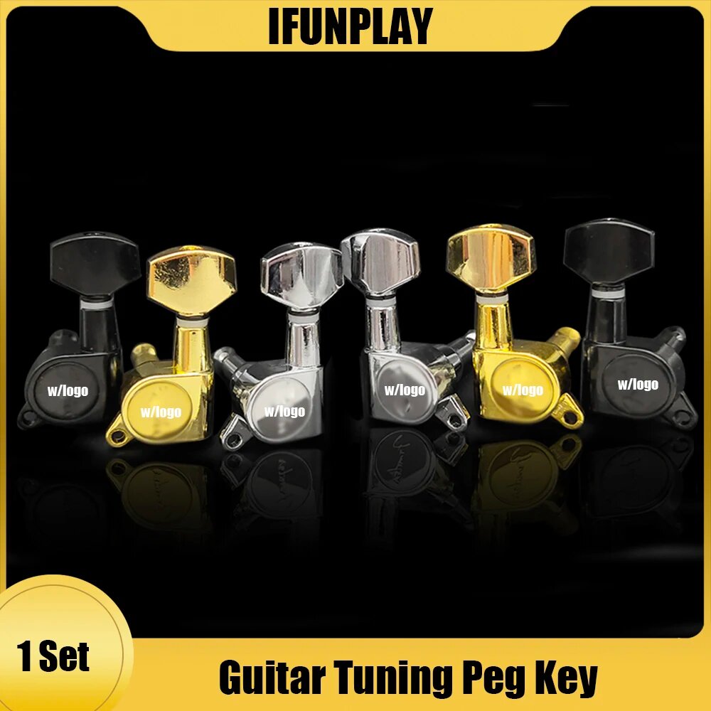Колки для гитары IFUNPLAY Black 6R, 6 шт.