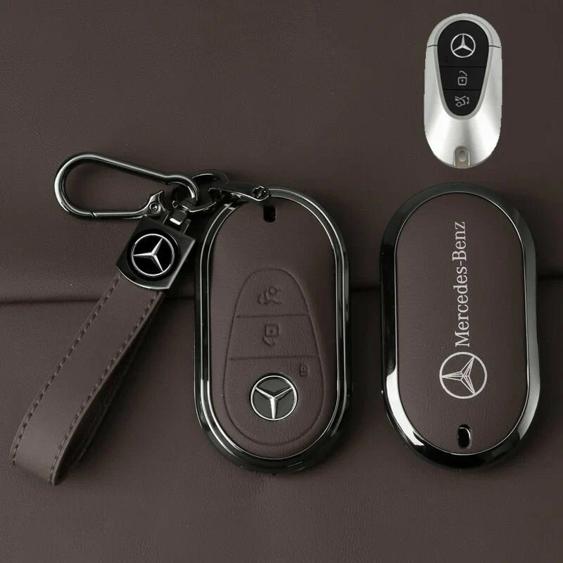Кожаный чехол для ключа автомобиля для Мерседес Бенц Mercedes Benz C E S Class GLC W206 W223 W214 E300 C260 C300 S450 S500 S400, XX