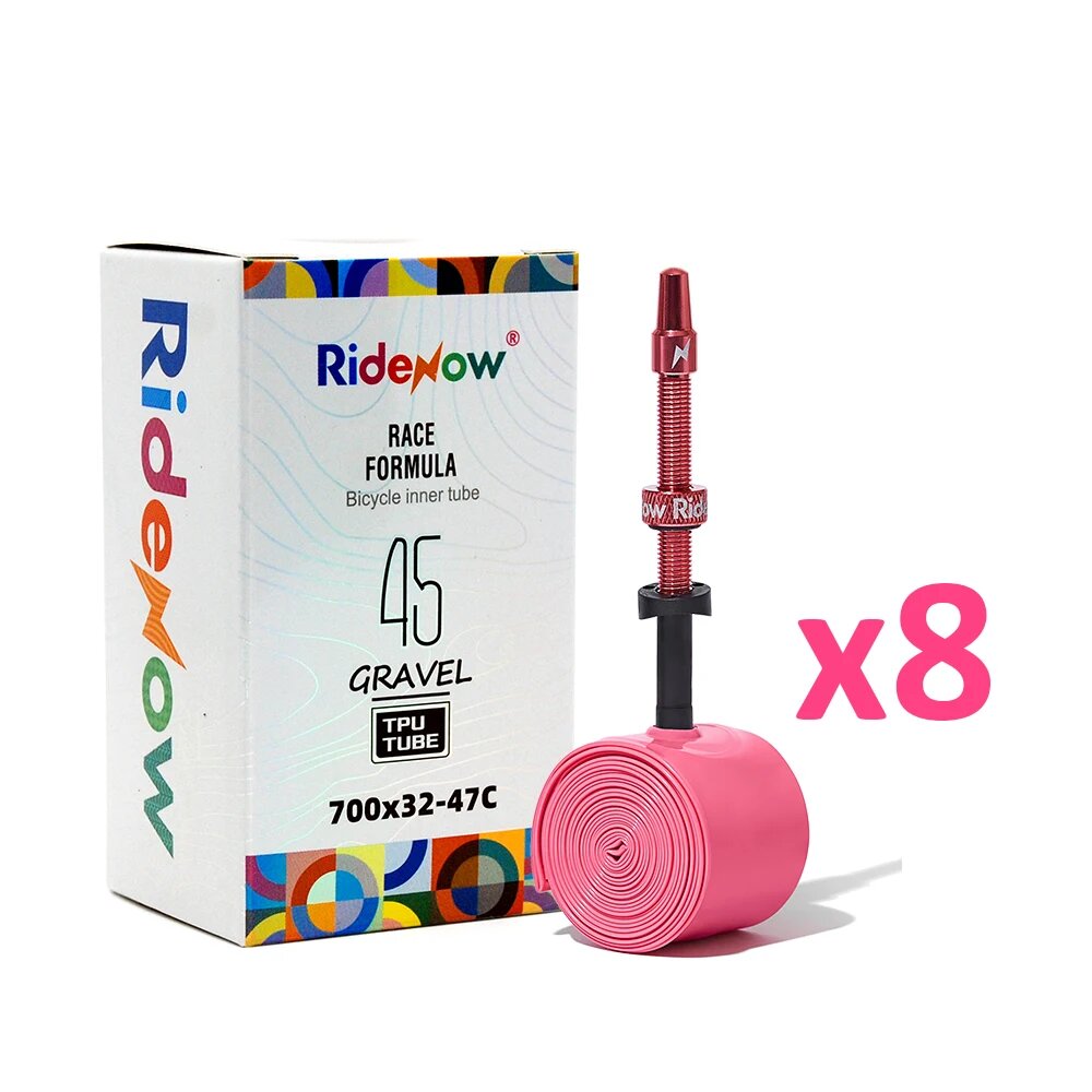 Камеры велосипедные RideNow Gravel 700x32-47C, 8шт, 45г, Presta