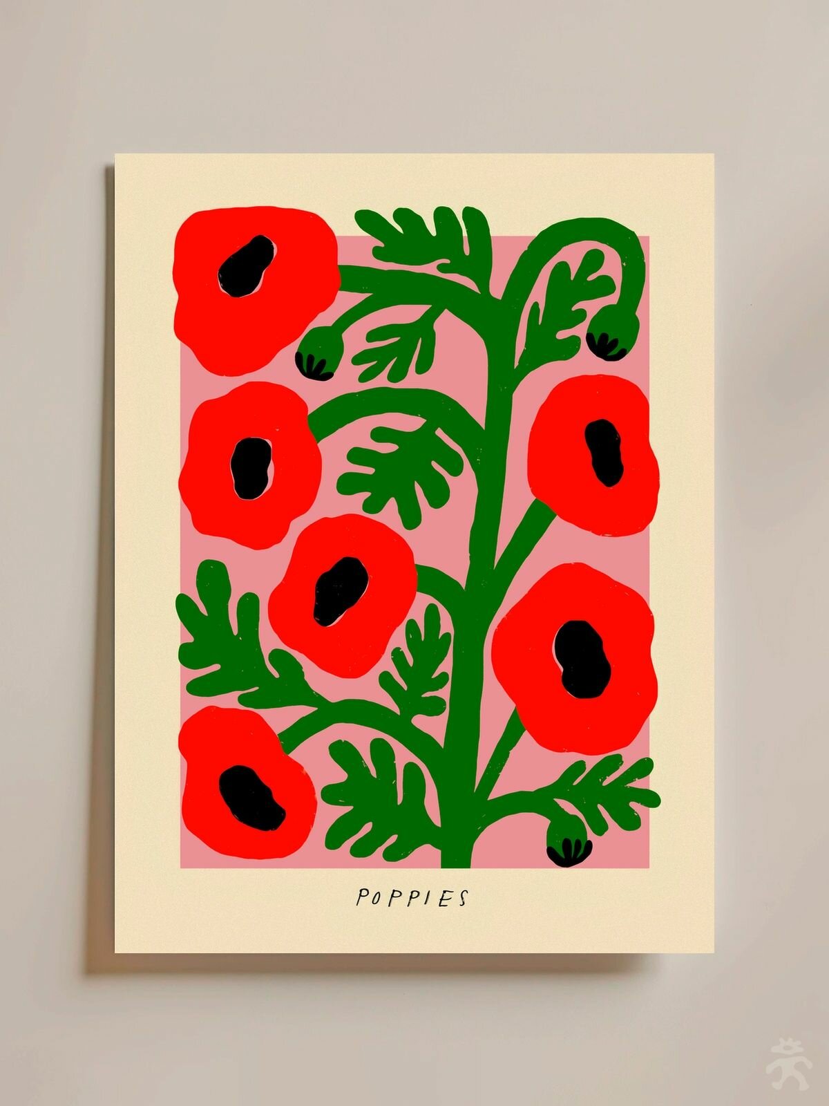 Интерьерный постер "Poppies" в стиле pinterest, 30х40см