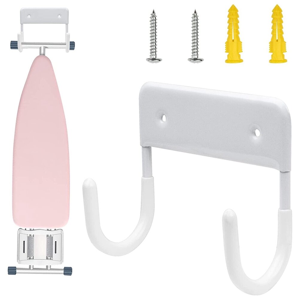 Вешалка для гладильной доски, настенное крепление для гладильной доски, белый цвет