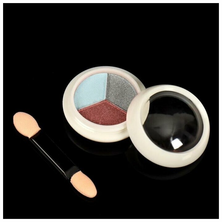 Втирка для декора, спрессованная, с аппликатором, 3 цвета, Нежные оттенки