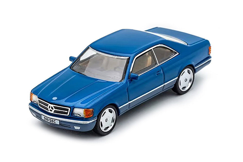 Mercedes W126 s-class coupe 500 sec 560SEC light blue / мерседес с-класс купе голубой (длина 7-10 см)