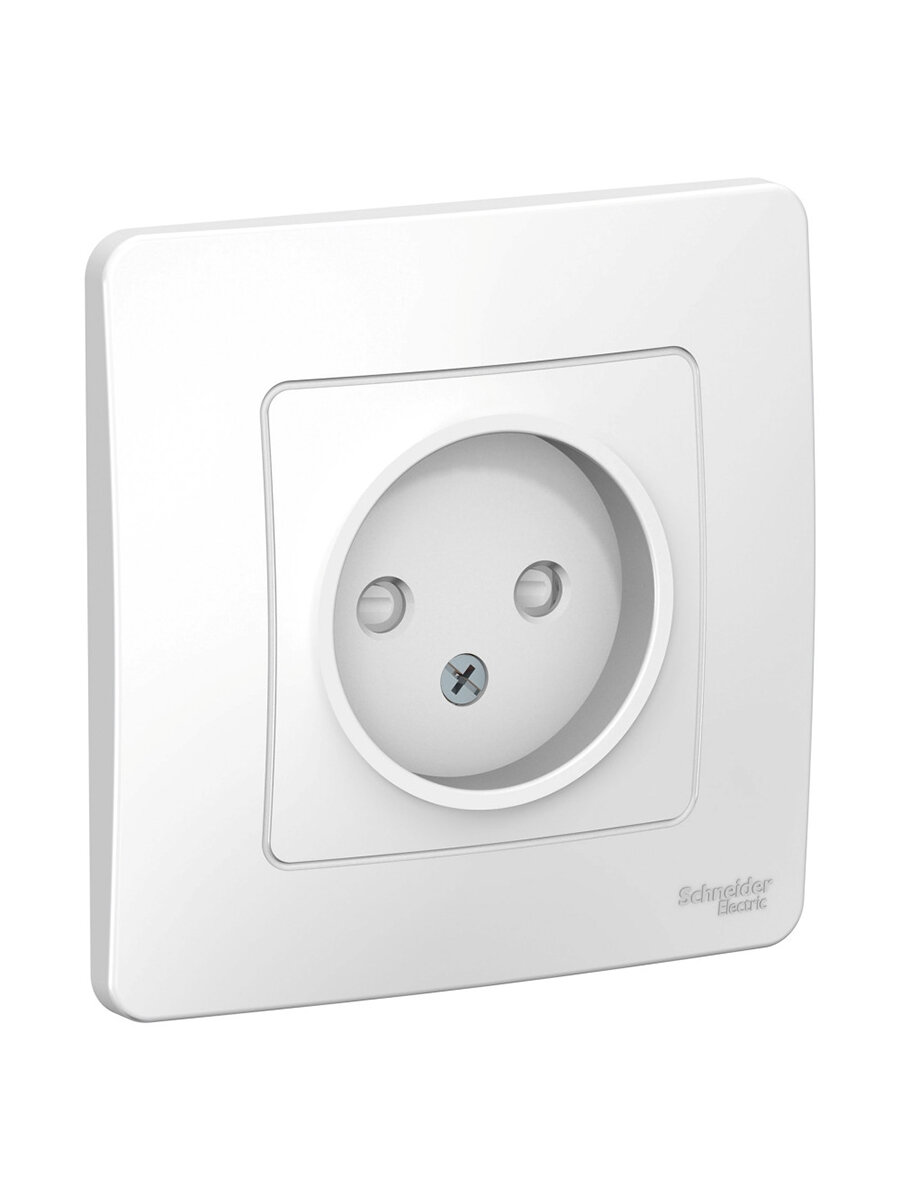 Розетка Systeme Electric Blanca с защитными шторками 16А, 250В белый BLNRS000111
